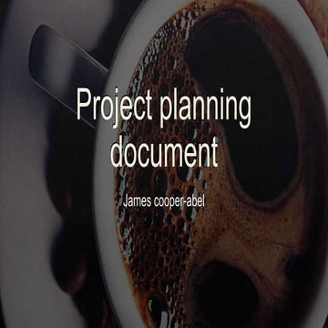 Project planning document | PPT