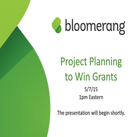 Winning Grants: Project Planning Worksheet | DOC