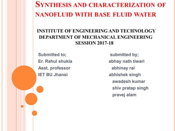 inert gas condensation synthesis of nanomaterial in physical method | PPTX | Chemistry | Science