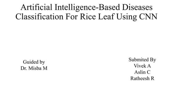 Plant Disease Detection Using Machine Learning Algorithm 1 Pptx