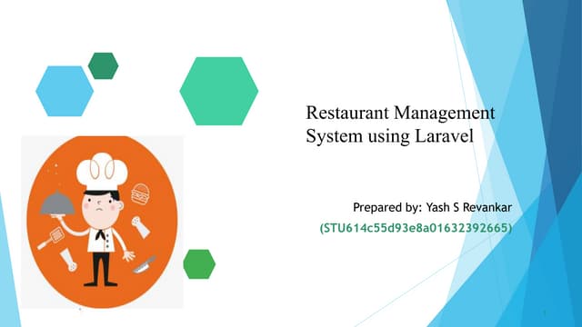 Restaurant Management Using Laravel Ppt Pptx