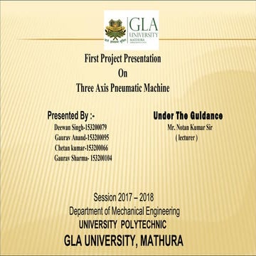 Three axis pneumatic machine | PPT