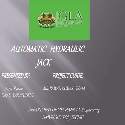 Hydraulic jack | PPTX