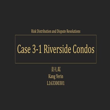 Project ppt riverside condo | PPT