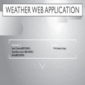 Project PPT Weather App.pptx by bsc students | PPTX