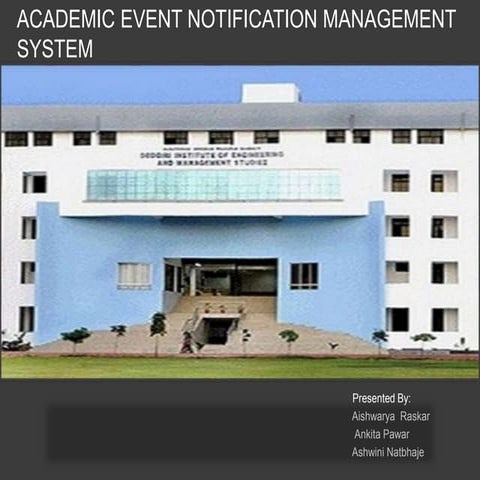 Academic Event Notification System | PPTX