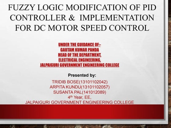 Fuzzy Logic Controller | PPT Fuzzy Logic Controller | PPT