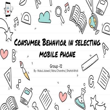 Consumer Behaviour In Selecting Mobile Phone Pdf