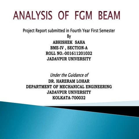 Funtionally Graded Material (FGM) BEAM analysis by ANSYS | PPT