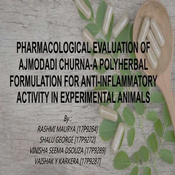 Pharmacological evaluation of Ajmodadi churna- A polyherbal formulation formulation for anti ...