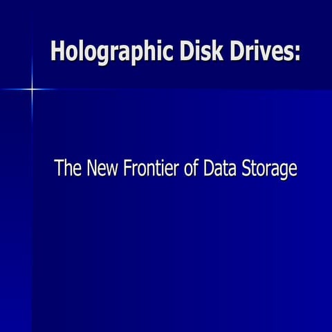 Holographic Disk Drive Technology | PPT