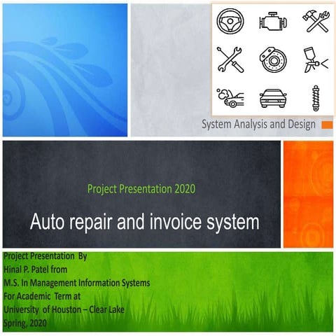 Auto- Repair Service Software Design and Analysis | PPTX