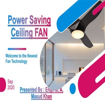 Project presentation for power saving fan | PPTX