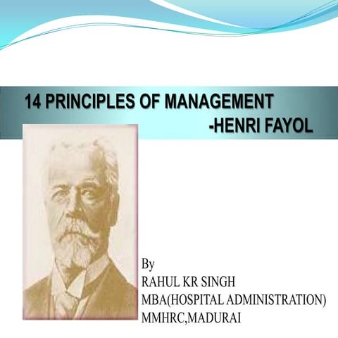 Project Principles of Management of fayol | PDF