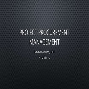 Project procurement management | PPTX