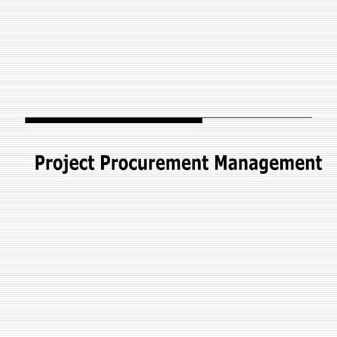 Project Procurement Management for computer.ppt