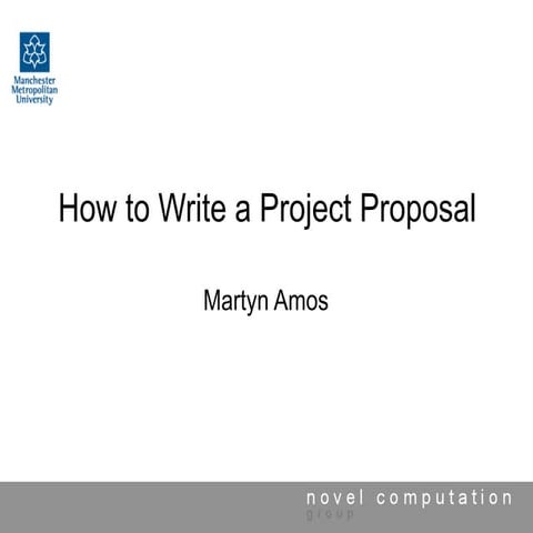 How to write a project proposal | PPT