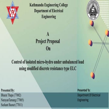 project proposal on discrete resistance type elc | PPT