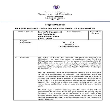 School Project Proposal Gills Onions, LLC 2009 Group Project Proposal