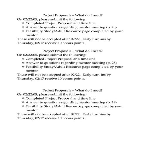 Project proposal directions | PDF