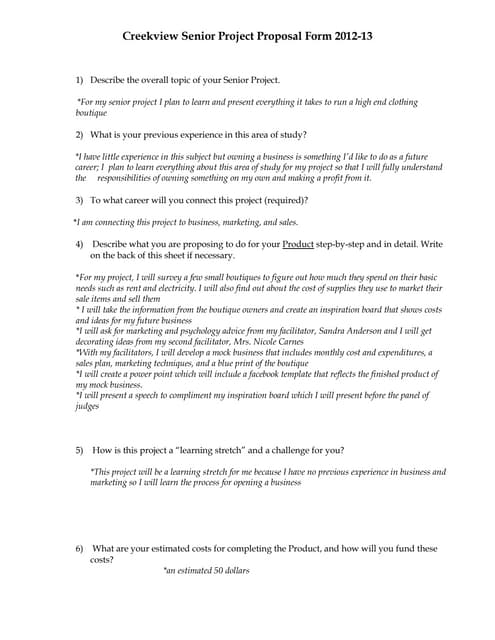 Senior Project Commitment Poster | PPT