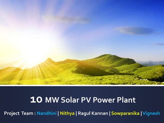 1 MW solar Power plant project Scheduling and Tracking | PPTX ...