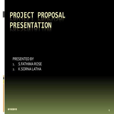 project proposal presentation a comparative study | PPT
