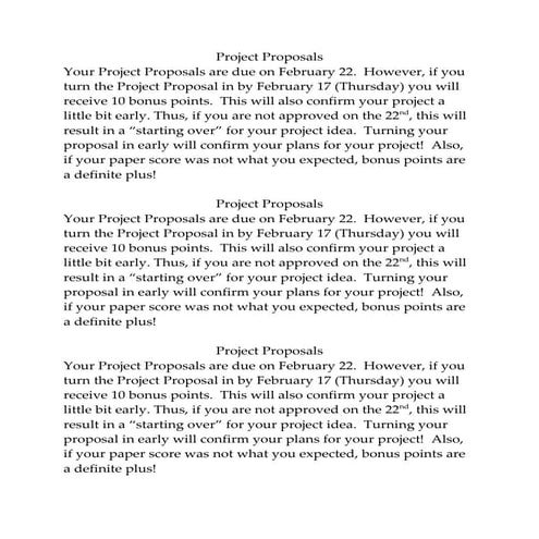 Project proposals | DOC