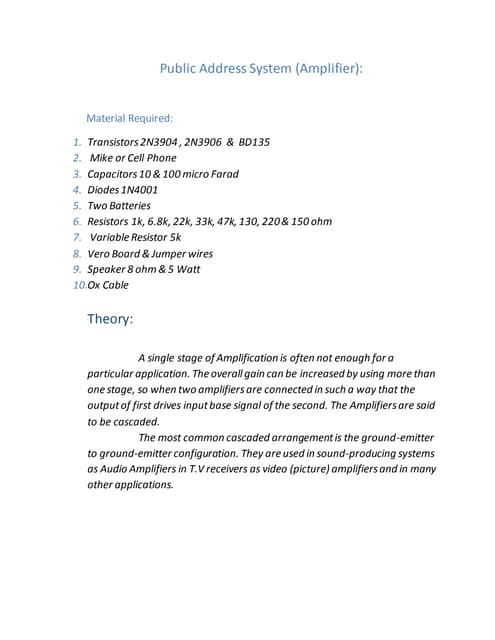 Public Address System | PPTX