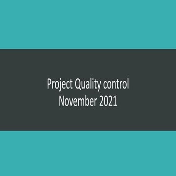 Project Quality control Progress .pptx