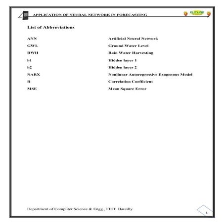 Final Year Project Report for B.Tech on Neural Network | DOCX