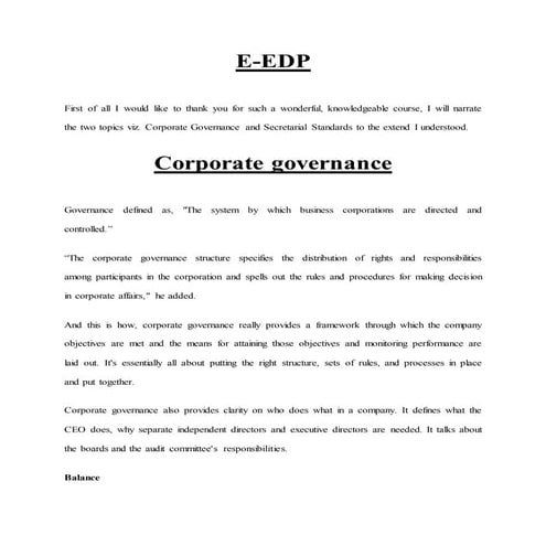 E EDP Project (ICSI) | DOCX