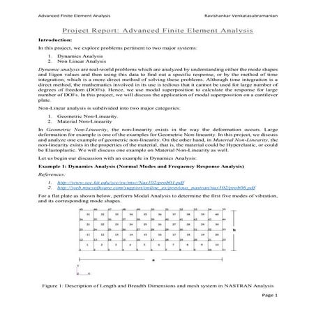 Linear Dynamics and Non-Linear Finite Element Analysis using ANSYS Workbench | PDF