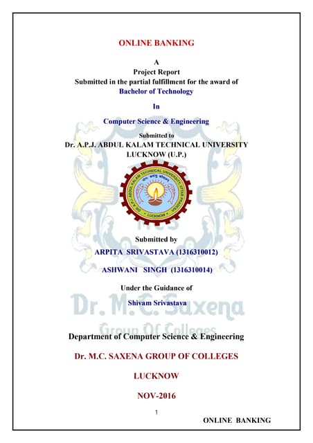 Online Banking Project | PPTX