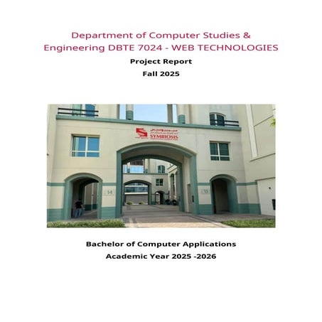 PROJECT REPORT HTM- LUMEIRE CAFE( BCA-YEAR 1 SEM I) | DOCX