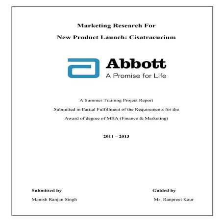 Project report marketing- abott | PDF
