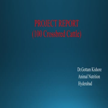 PROJECT REPORT (100 Crossbred cattle) by Dr.Gottam Kishore.pptx