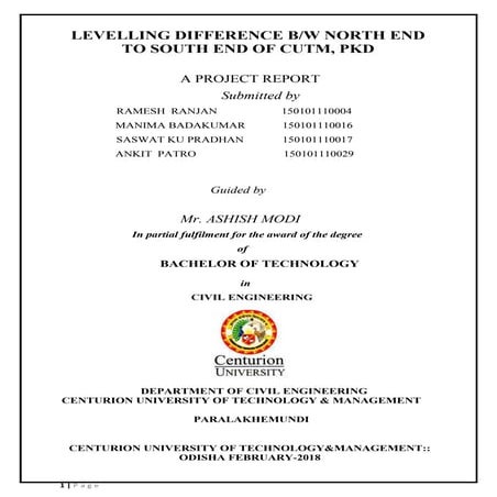 Project report1 of levelling in pdf2 | PDF