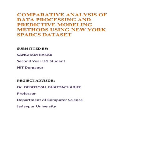 "Comparative Analysis of different methods for Hospital Length of﻿ Stay ...