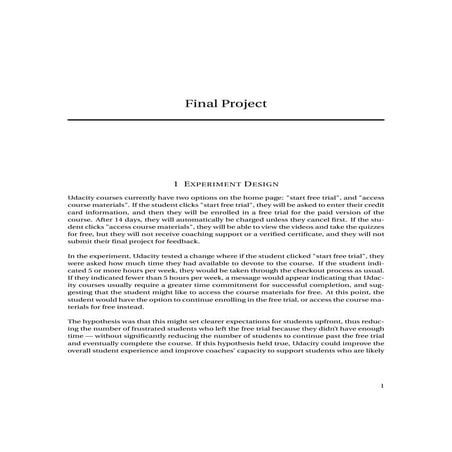 Project report AB testing | PDF