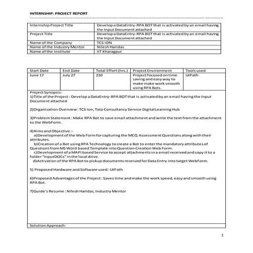 Project report final | PDF