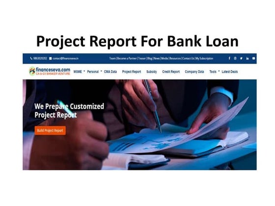 How to Prepare a Project Report for Bank Loan Approval | PDF