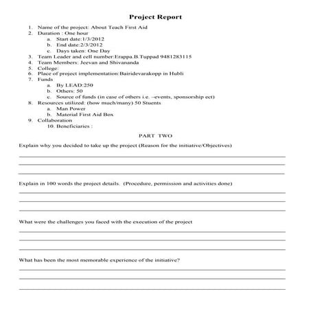 Project report format | DOCX
