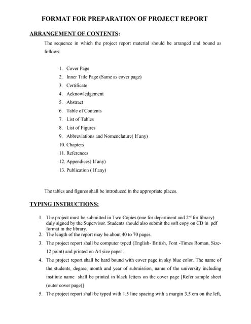 Major project synopsis format | DOC