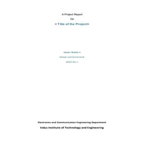 Project report format | DOCX