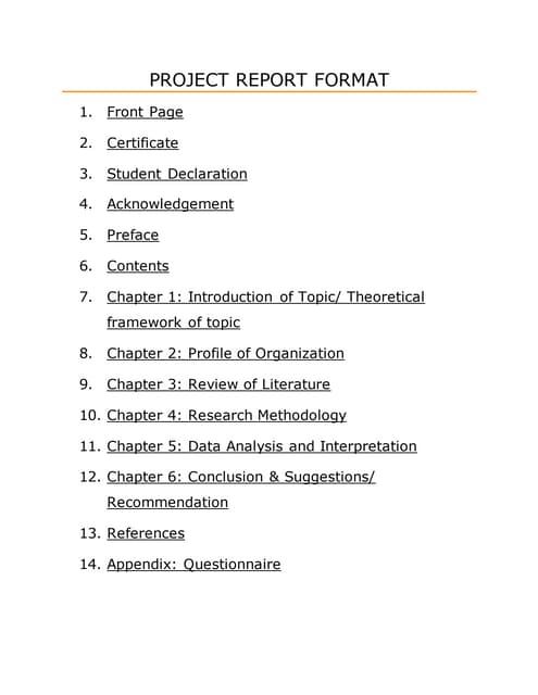 Project report format | PDF