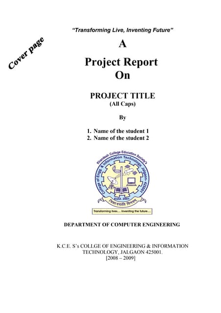 Project report format | DOC | Resume Writing and Advice | Job Search