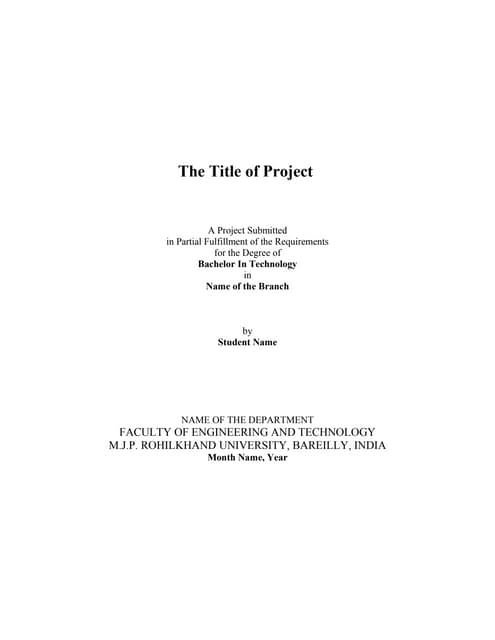 Front page format summer project | DOC