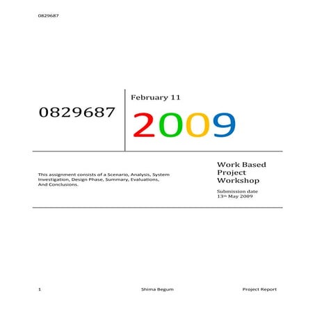 Work Based Project | DOCX