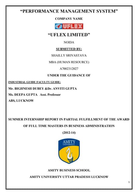 Infosys - Performance management system | PPTX